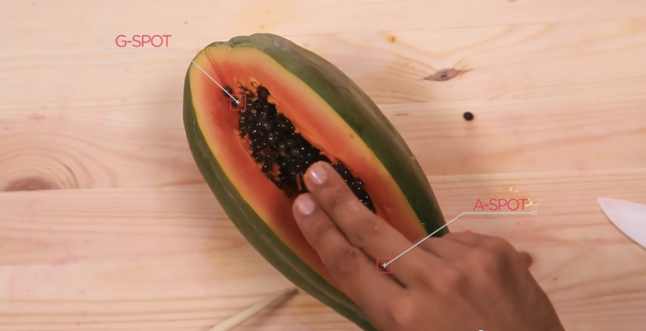 Men Practice Their Fingering Techniques On Fruit — VIDEO
