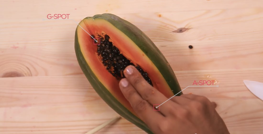 Men Practice Their Fingering Techniques On Fruit — VIDEO