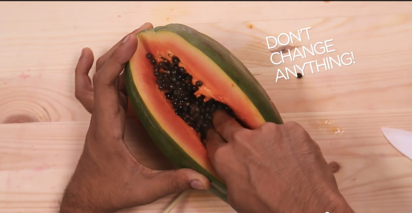 Men Practice Their Fingering Techniques On Fruit — VIDEO