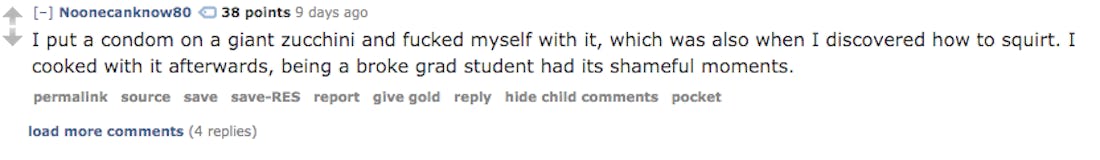 46 Weird Things People Have Masturbated With