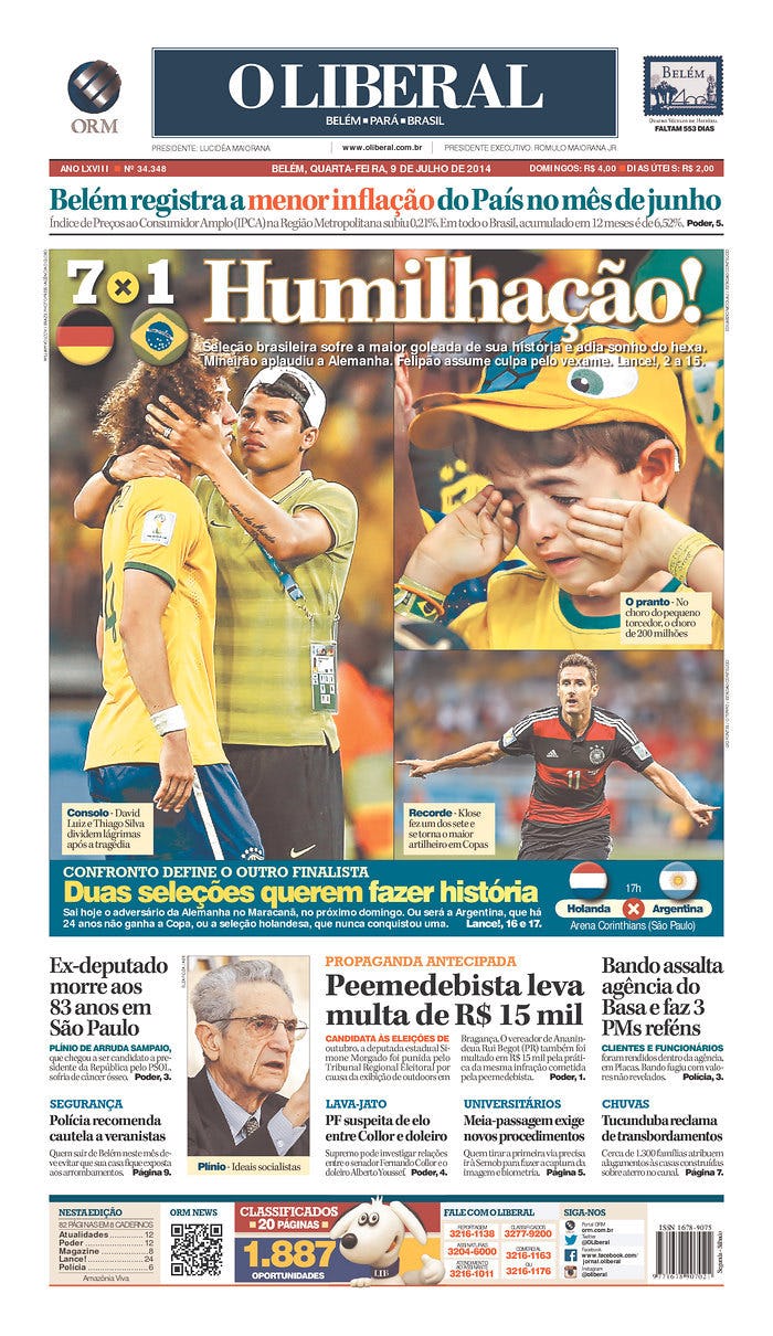 35 Brutal Newspaper Front Pages That Capture the Agony of Brazil's ...