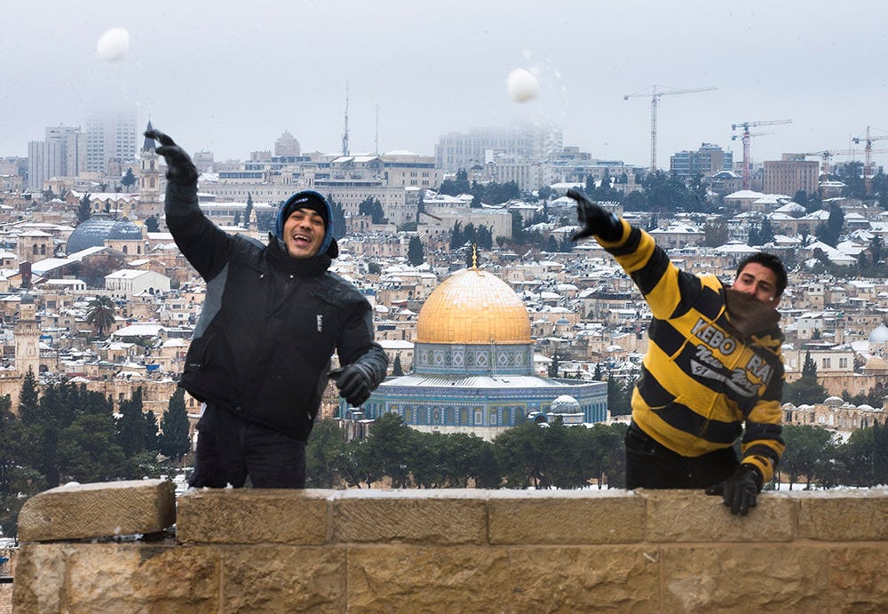 11 Stunning Photos Of the Historic Snow Storm Hitting the Middle East