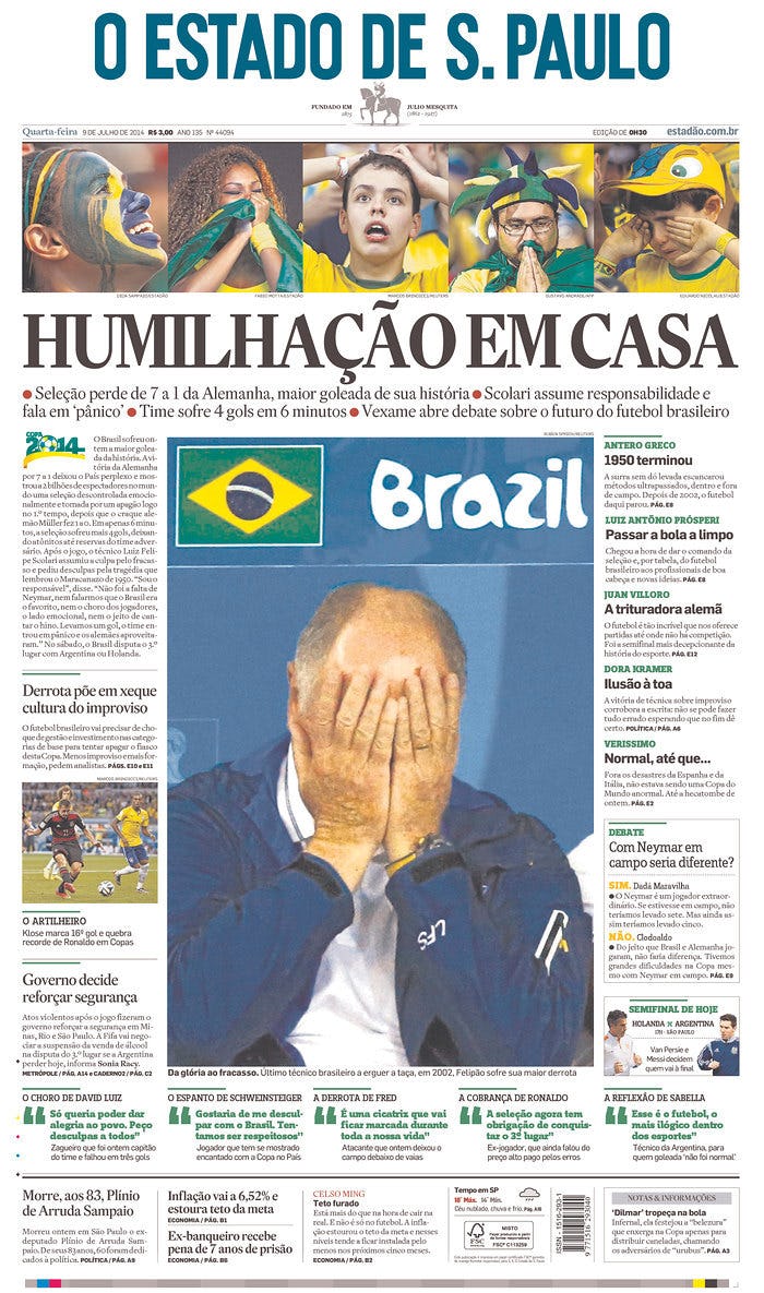 35 Brutal Newspaper Front Pages That Capture the Agony of Brazil's ...
