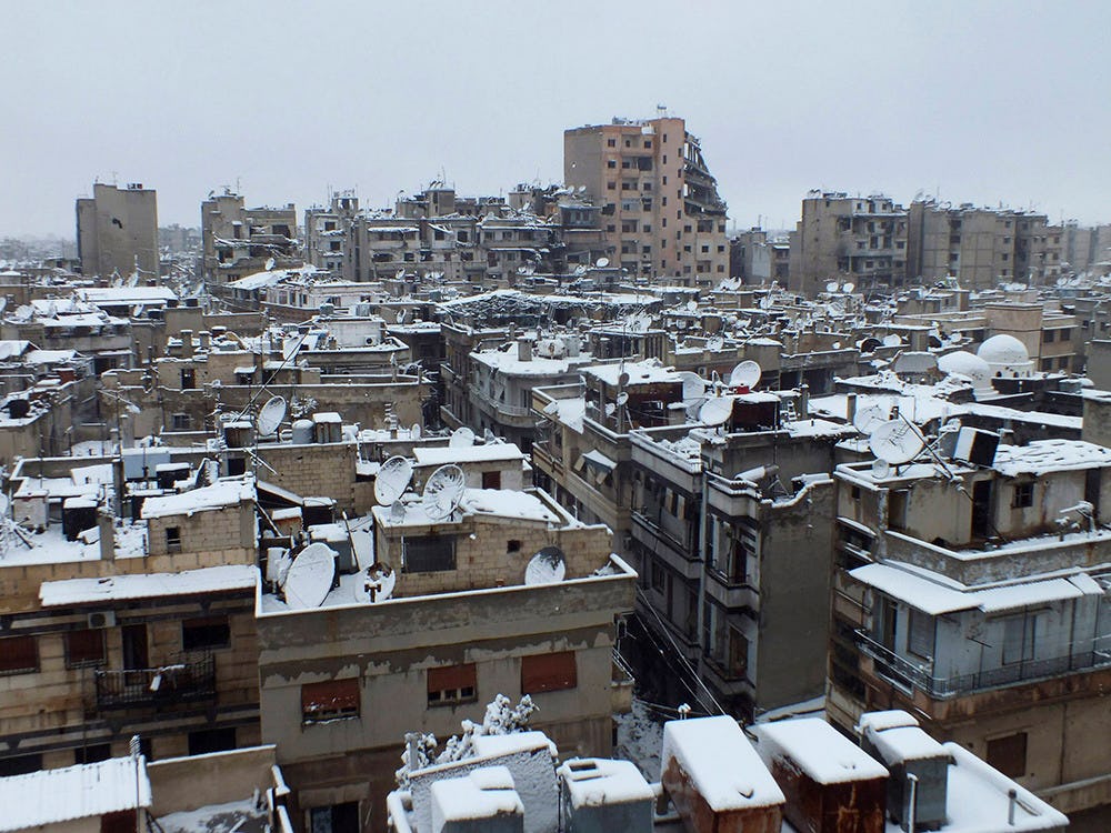 11 Stunning Photos Of the Historic Snow Storm Hitting the Middle East