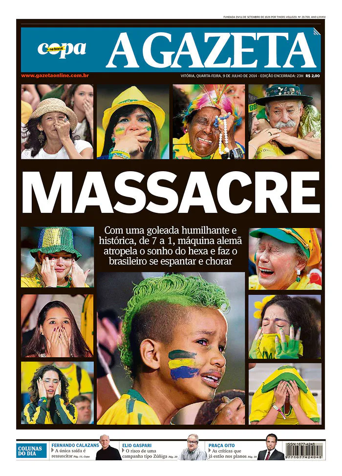 35 Brutal Newspaper Front Pages That Capture the Agony of Brazil's ...