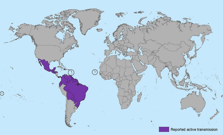 Zika Virus Map: List of Countries Affected by Dangerous Virus