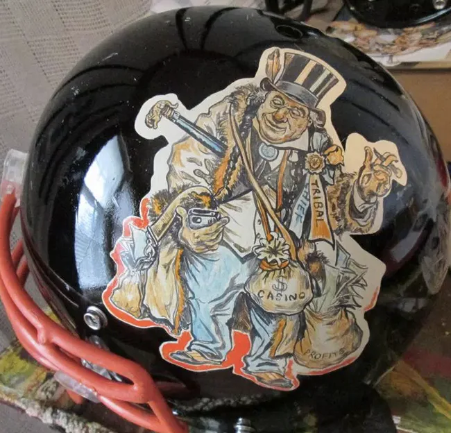 Meet the Artist Who Put Images of White People on Helmets Where Native ...