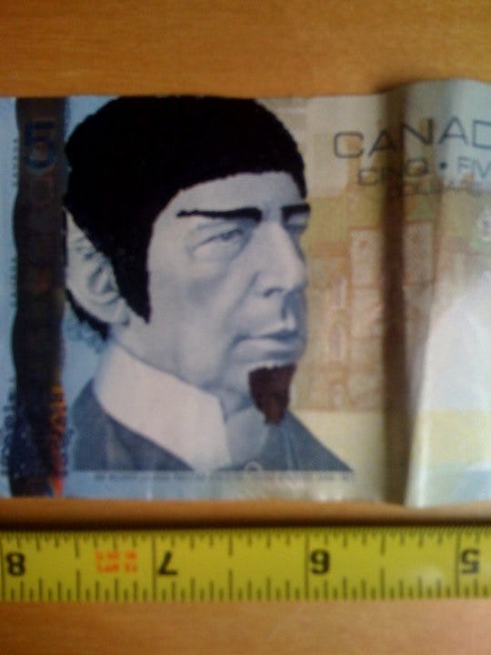 Canadians Are "Spocking" Their $5 Bills in a Perfect Tribute to Leonard ...