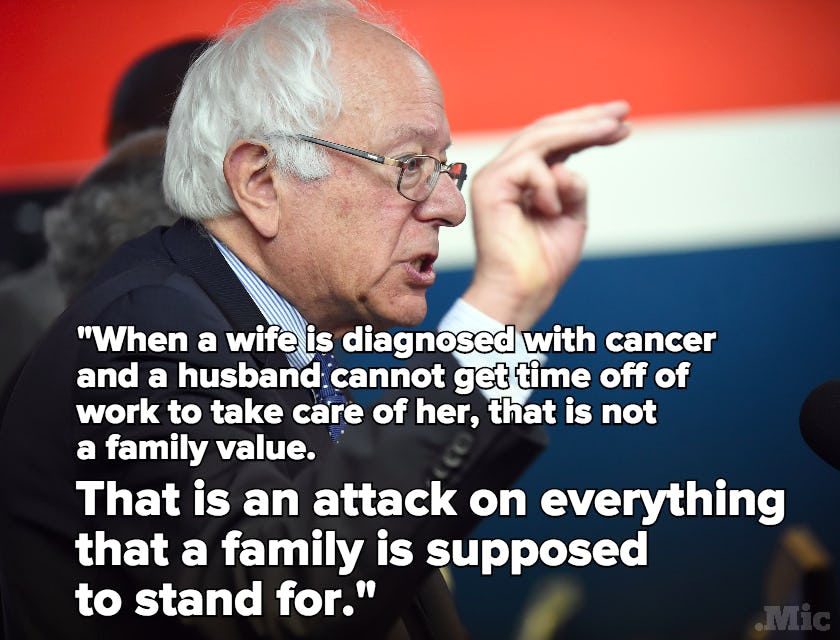 Bernie Sanders Just Laid Out What Real "Family Values" Look Like