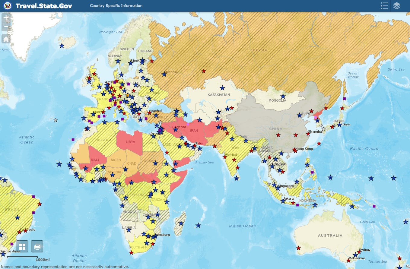 The State Department has a new travel advisory system for ranking ...
