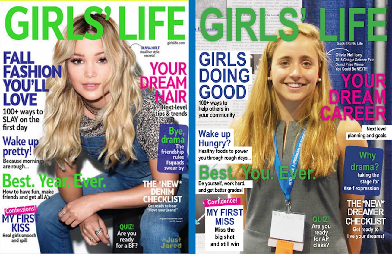 A designer altered this 'Girls' Life' cover to show what empowerment ...