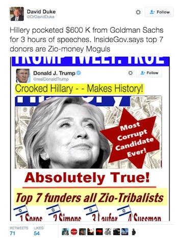 Former KKK Head David Duke Doesn't Think Donald Trump's Tweet Was a ...