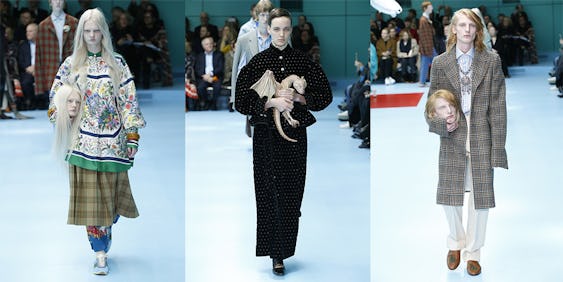 Gucci Sent Models Down The Runway Carrying Their Own Heads