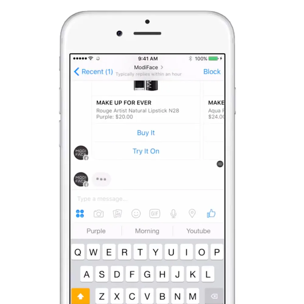 ModiFace Is A New Beauty Bot For Facebook Messenger