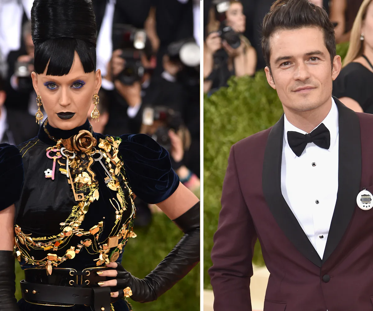 Katy Perry Orlando Bloom Wear Matching Tamagotchis At 2016 Met Gala Katy Perry Orlando Bloom Wear Matching Tamagotchis At 2016 Met Gala