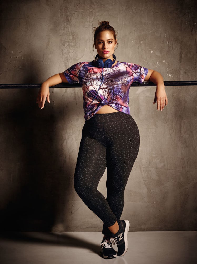 Plus-Size Model Ashley Graham Stars In Addition Elle’s Activewear Campaign