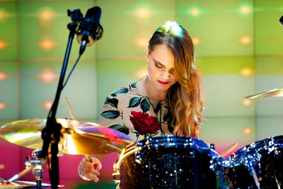 Cara Delevingne Shows Off Her Drumming Skills
