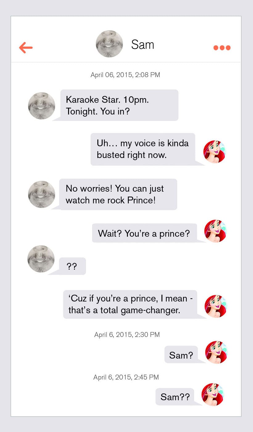 Disney Princess Tinder Profiles