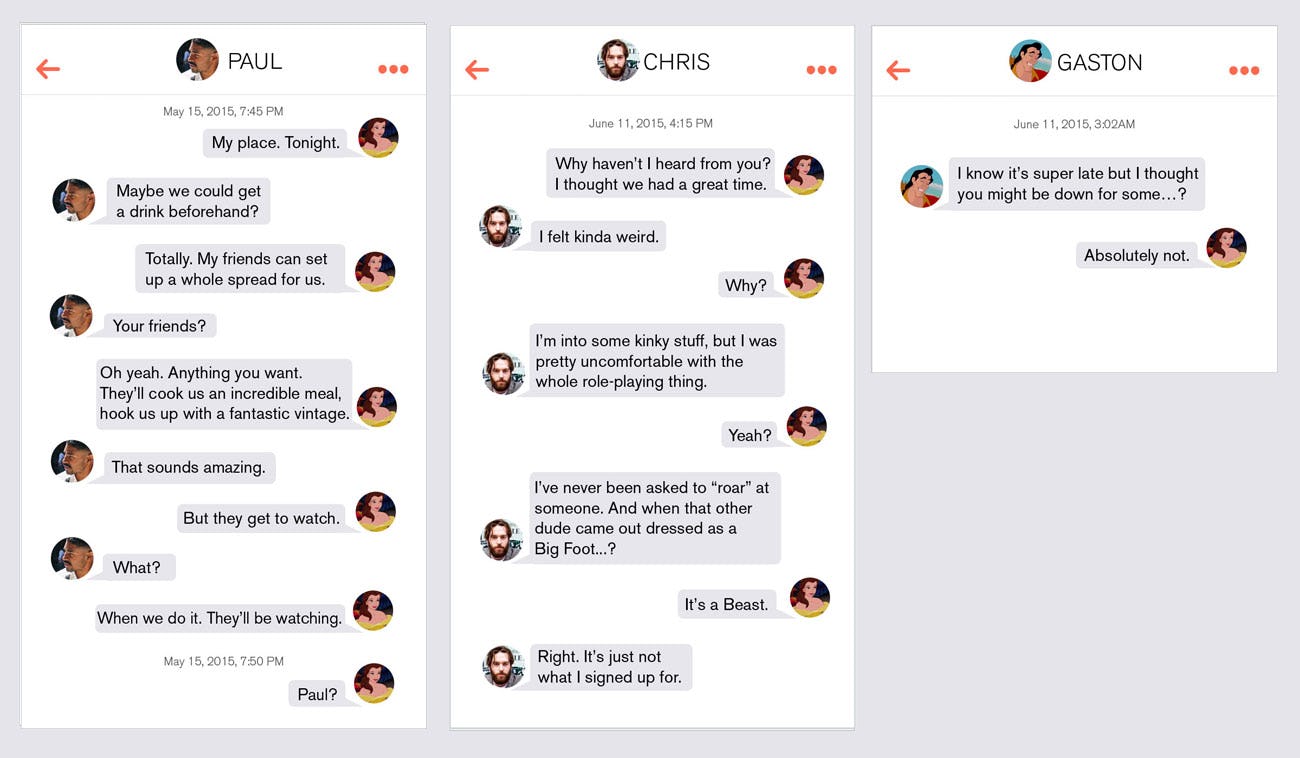 Disney Princess Tinder Profiles