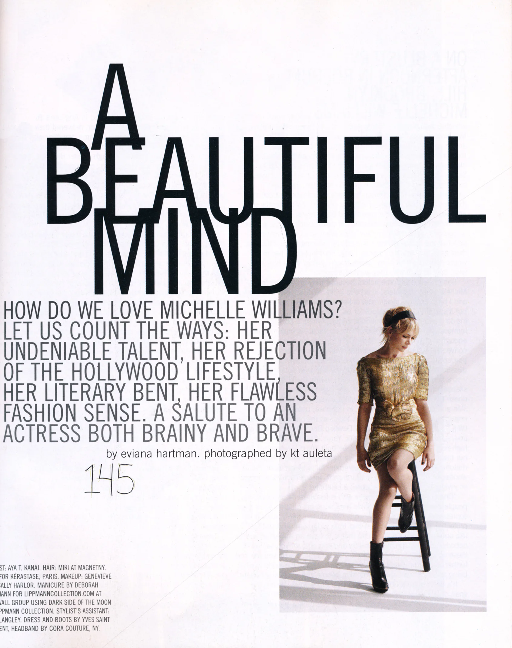 Michelle Williams NYLON Cover