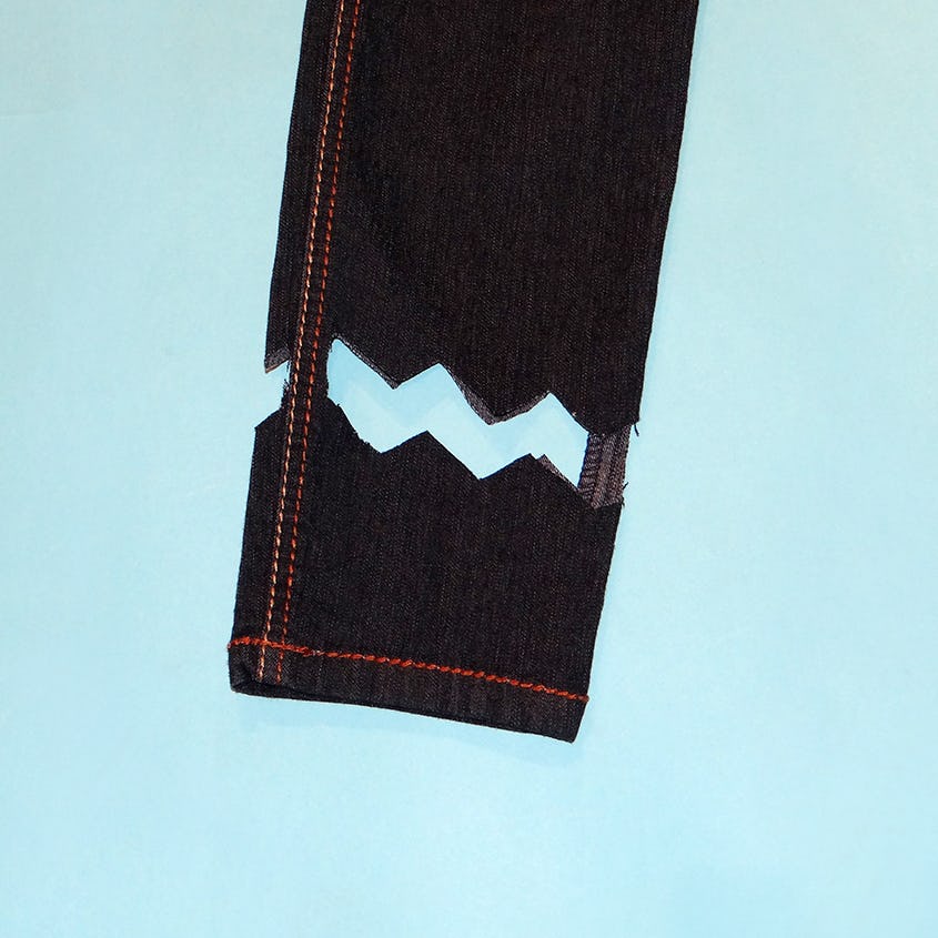 DIY Cut Out Jeans