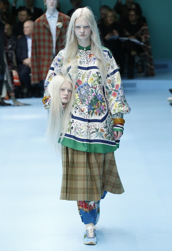 Gucci Sent Models Down The Runway Carrying Their Own Heads