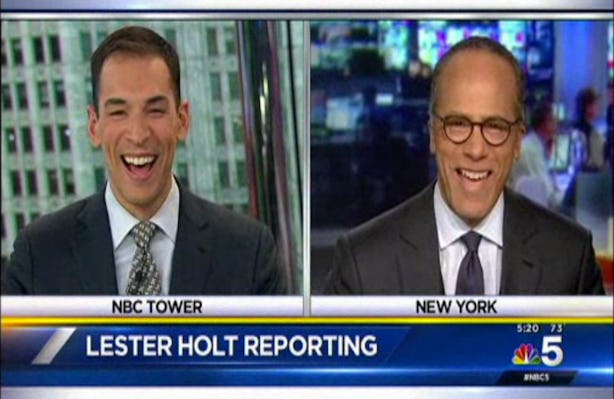 Lester Holt & Son Stefan Share An Adorable Father-Son Moment On-Air ...