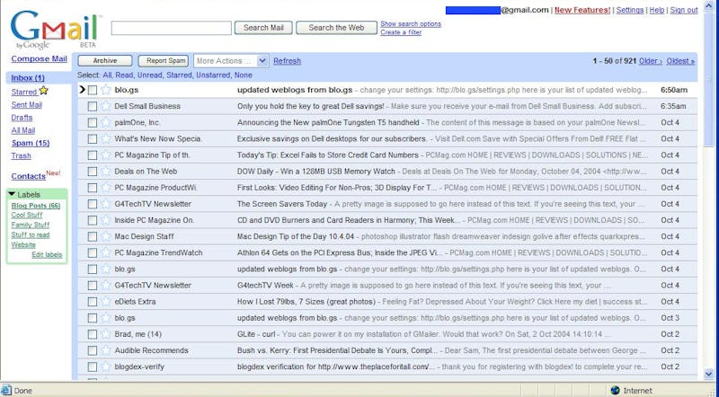Here's What Gmail Looked Like In 2004, The Year Your Favorite Inbox Was ...