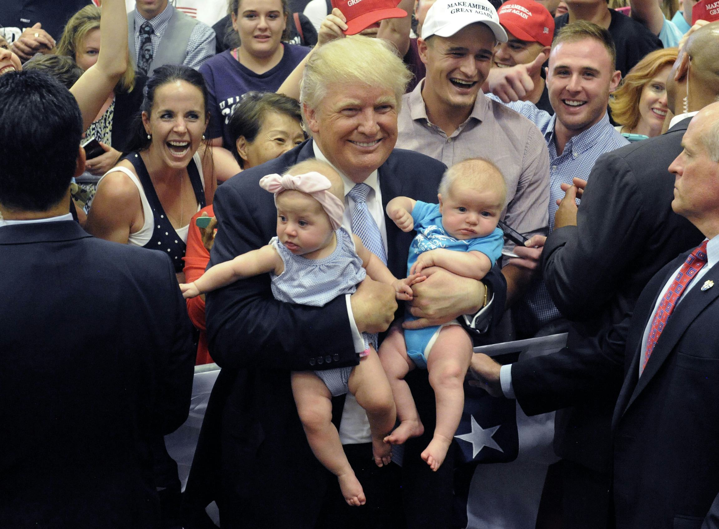 Donald Trump Asks Crying Baby To Leave His Rally Because He Doesn't ...