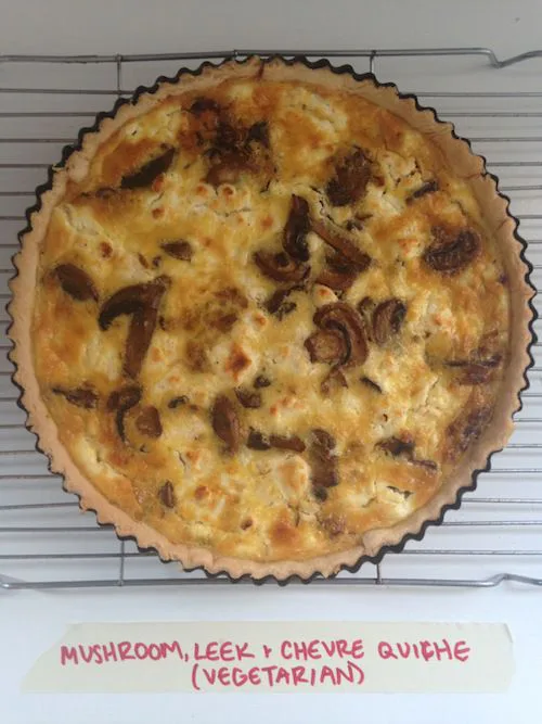 The Perfect Weeknight Dinner: Leek, Mushroom and Goat Cheese Quiche