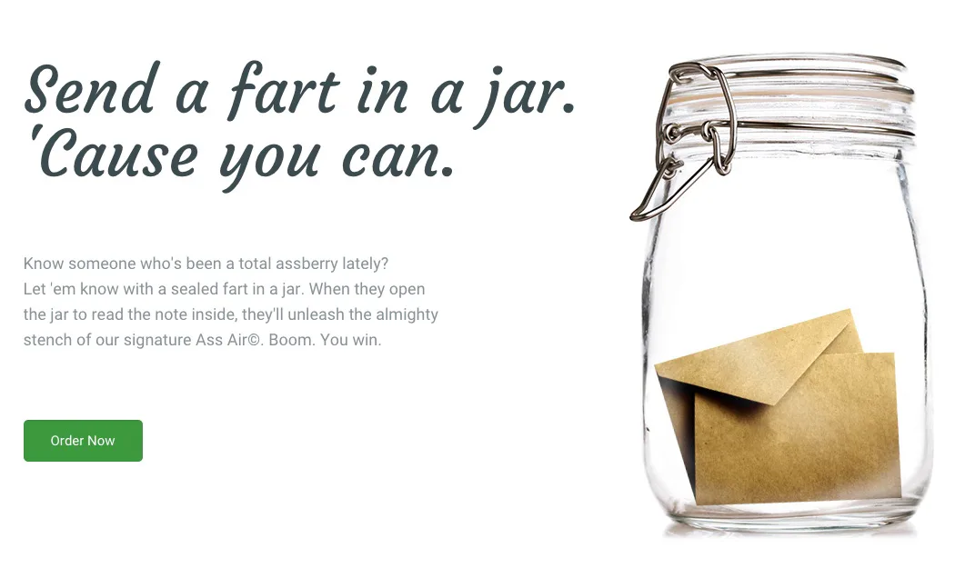 Glitter Wasn’t Bad Enough, Now You Can Send Farts in a Jar