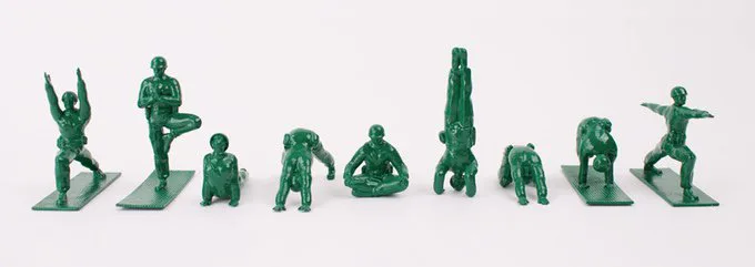 Classic Toy Soldiers Ditch Machine Guns And Pick Up Yoga Mats