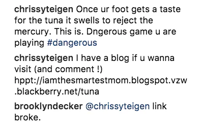 Chrissy Teigen Trolls Pregnant Pal Brooklyn Decker’s Swollen Feet
