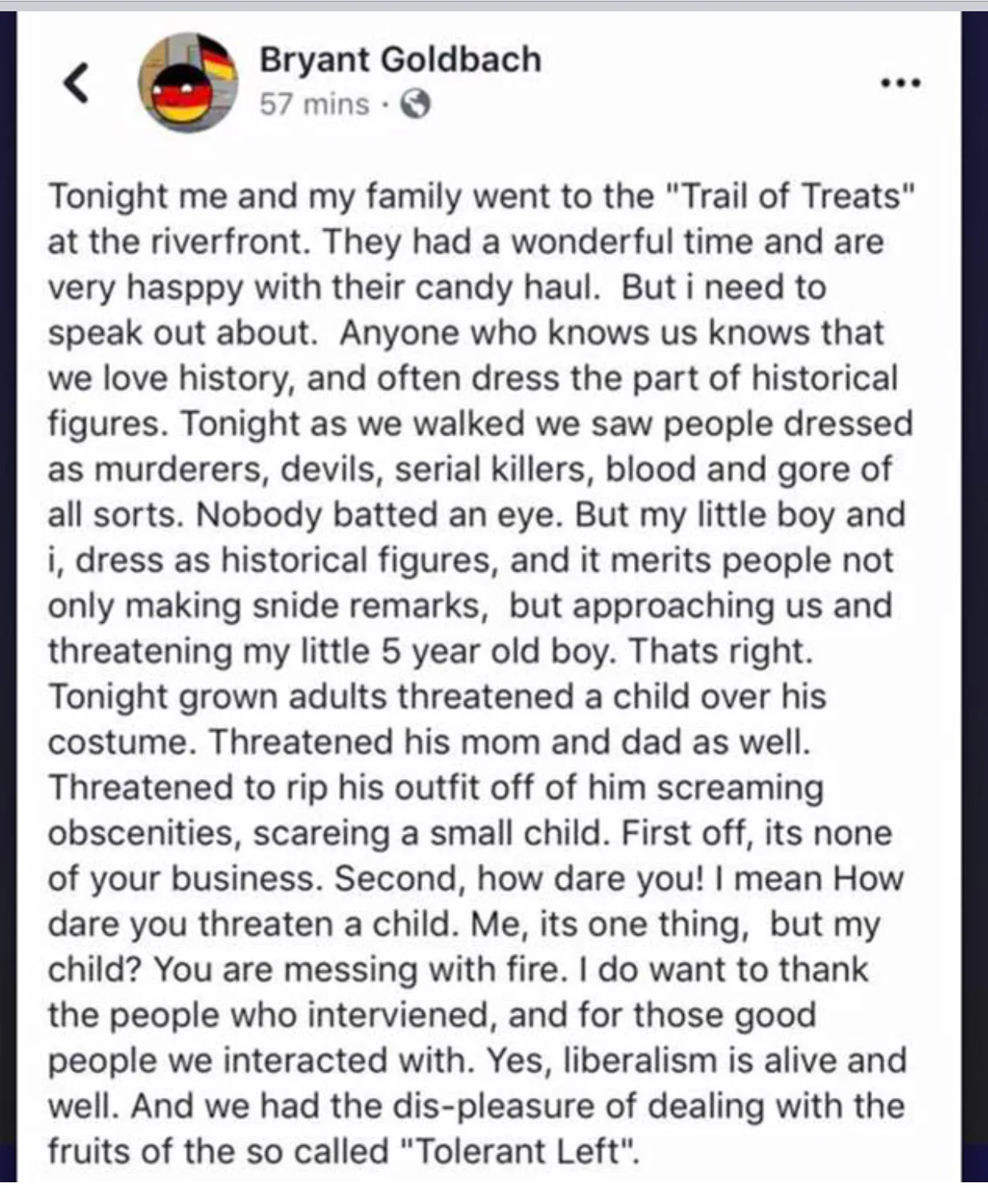 A Man Dressed His 5-Year-Old Son As Hitler For Halloween
