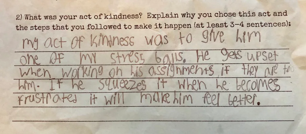 How This Middle School Teacher Is Inspiring Random Acts Of Kindness