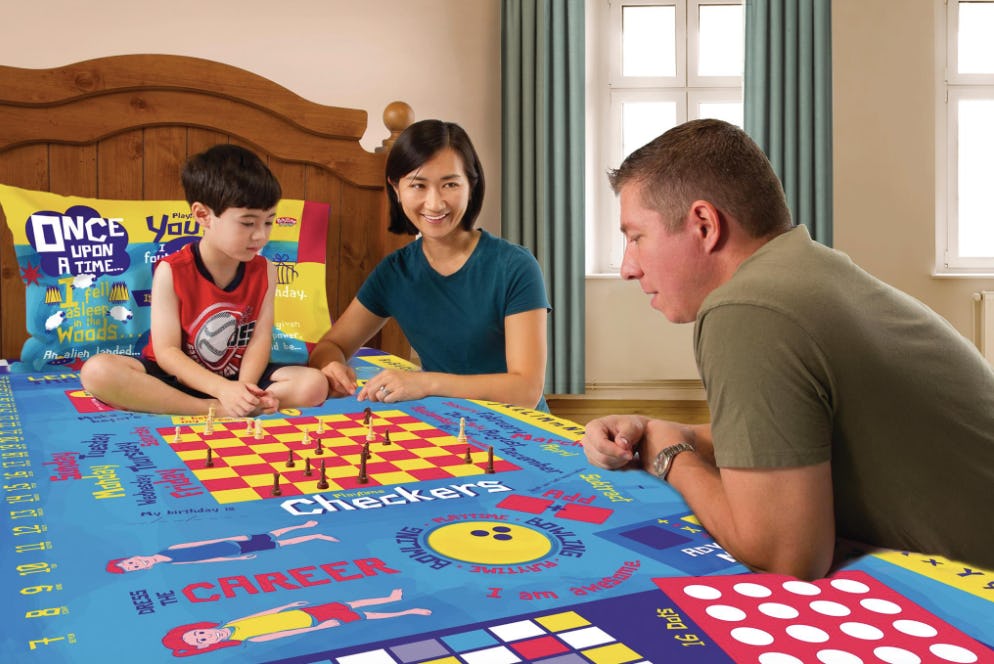 Dad Turns Bedsheets Into Board Games To Entertain Kids Staying In The ...