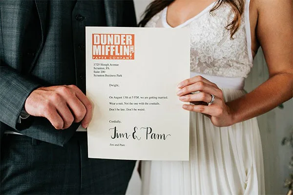 The Details In This ‘The Office’ Inspired Wedding Are Dundie-Worthy