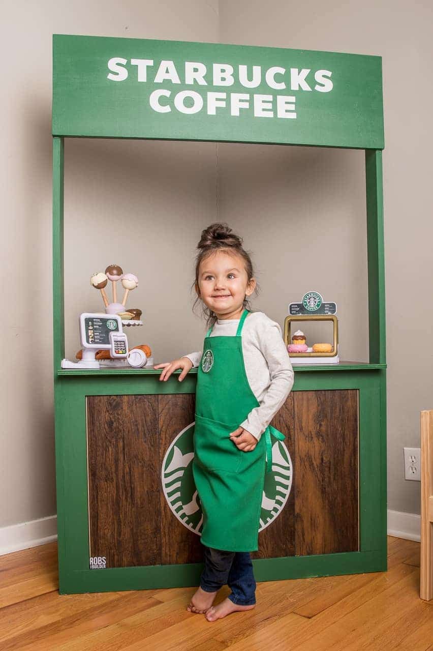 Mom Builds Mini Target and Starbucks In Her Daughter’s Playroom