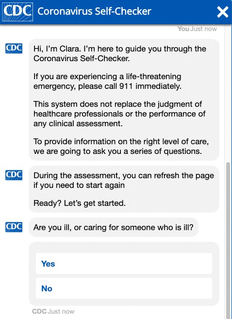 CDC Shares Coronavirus Self-Checker To Help People Assess Symptoms