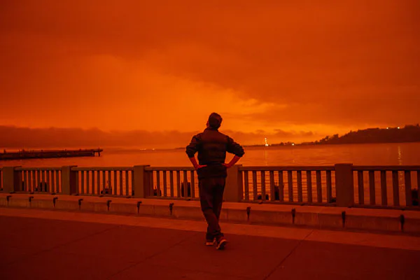 Wildfire Photos Show Apocalyptic Red Skies Across Western U.S.
