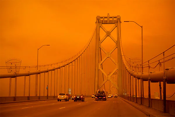 Wildfire Photos Show Apocalyptic Red Skies Across Western U.S.