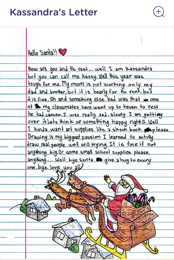 You Can Help Fulfill Letters To Santa From Kids In Need Through USPS ...