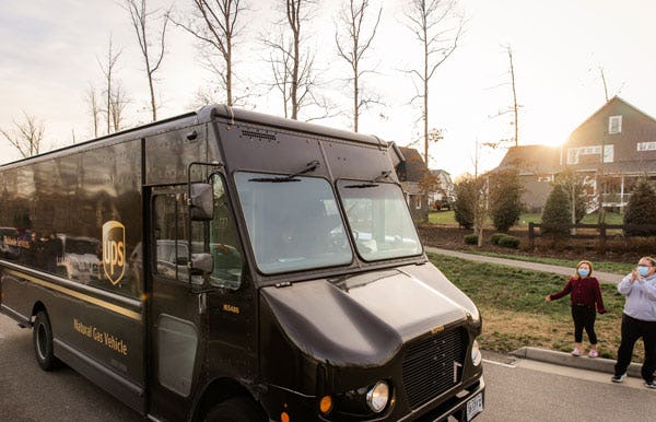 UPS Driver Brought To Tears After Neighbors Honor Him For His Work