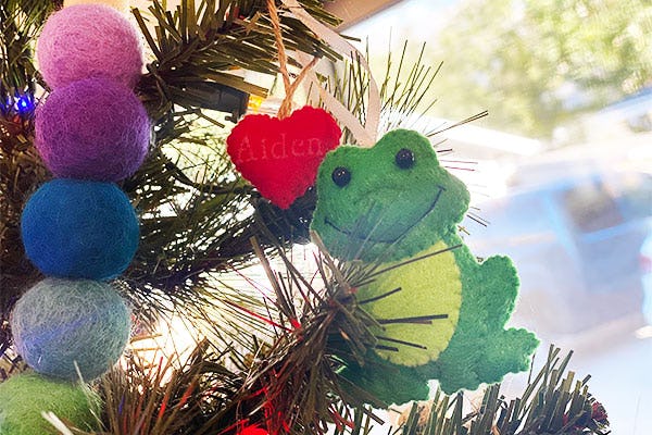 My Christmas Tree Is Covered In Frogs