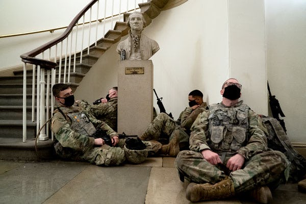 Look At Our Exhausted Military Guarding The Capitol
