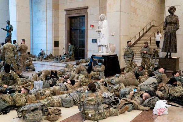 Look At Our Exhausted Military Guarding The Capitol