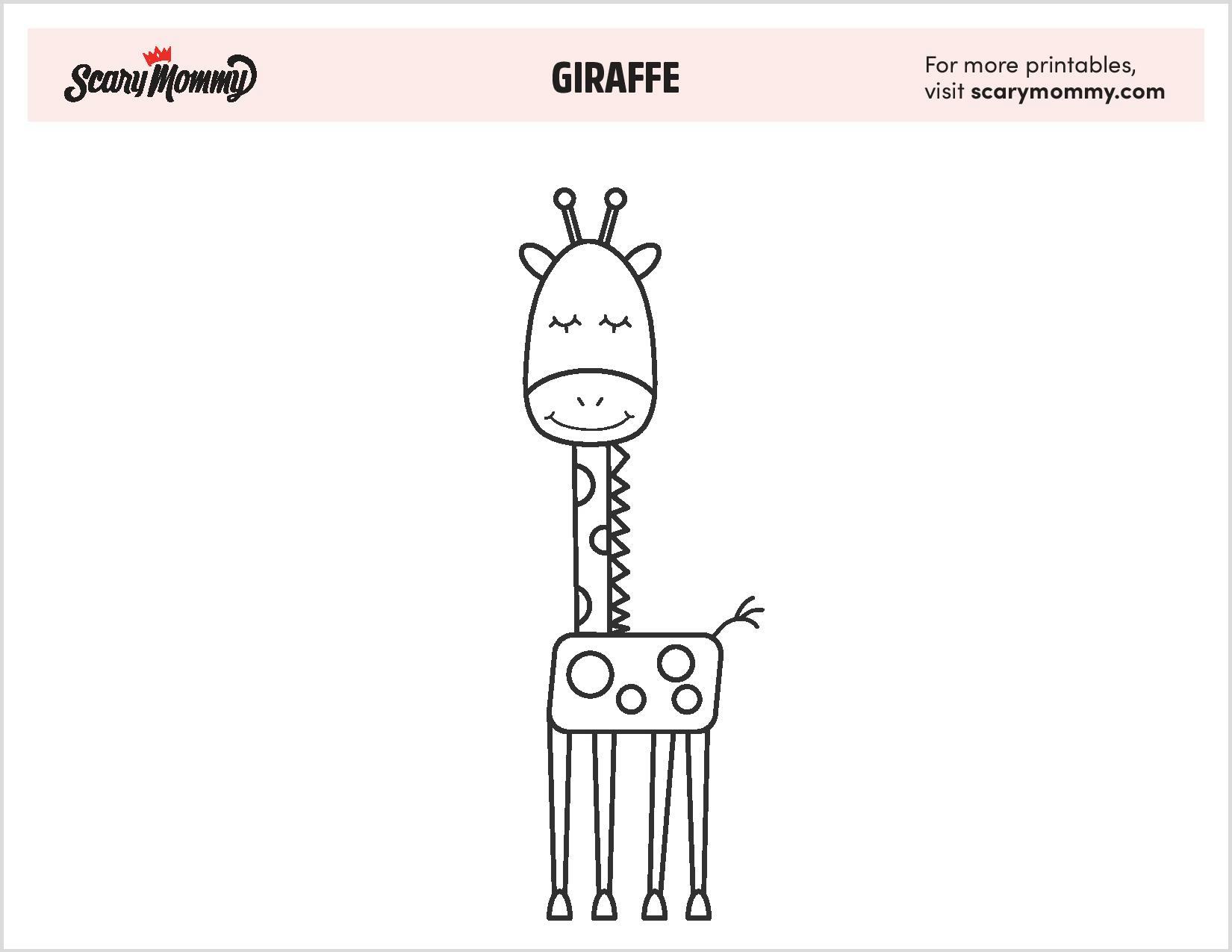 Giraffe Coloring Pages For The Days You Have Your Head In The Clouds