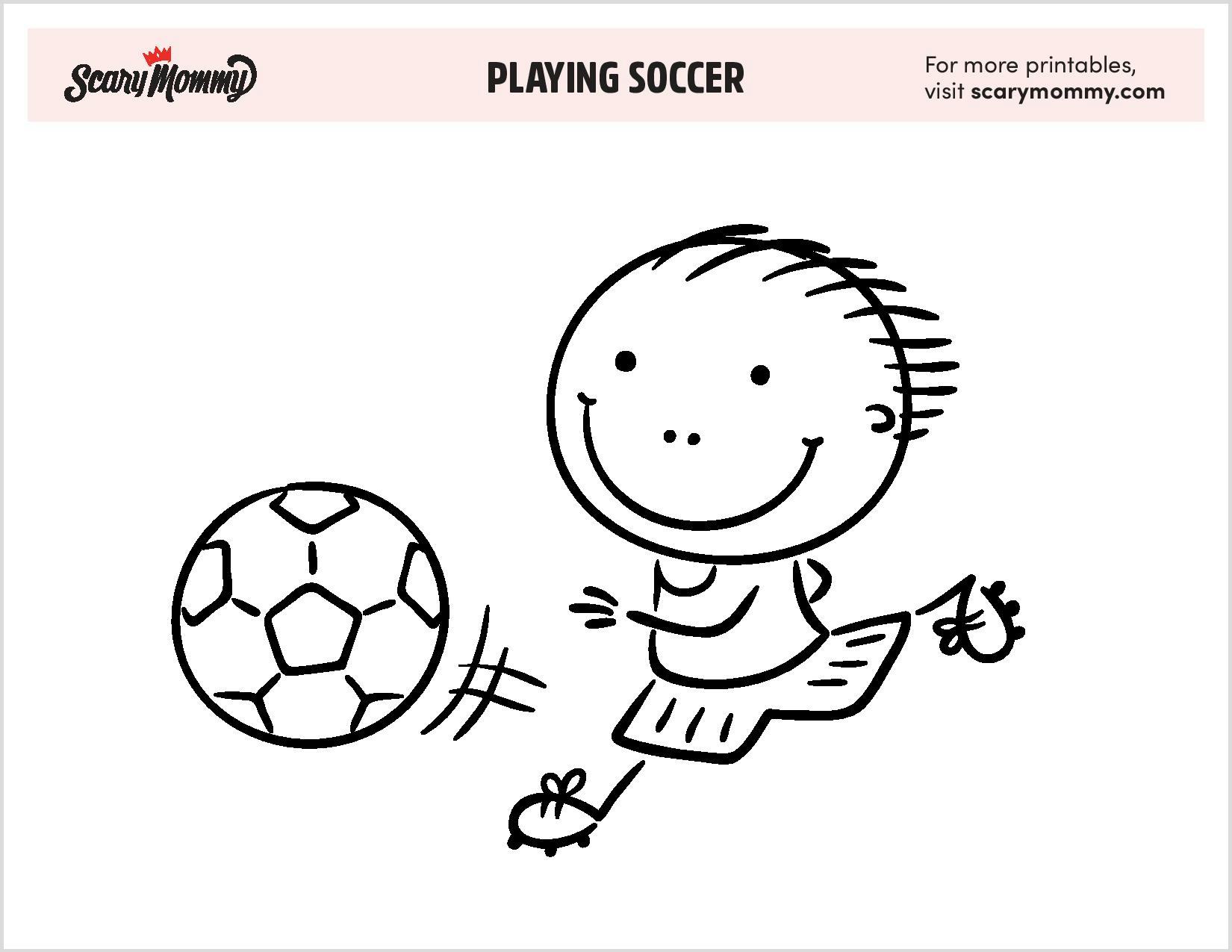 11 Soccer Coloring Pages Your Mini Mia Hamm Or Little Cristiano Ronaldo ...