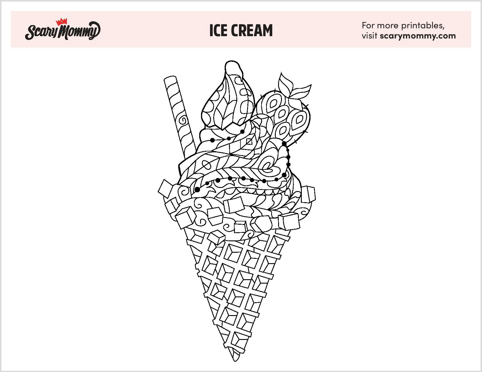Ice Cream Coloring Pages That’ll Keep The Fam Super-Cool This Season