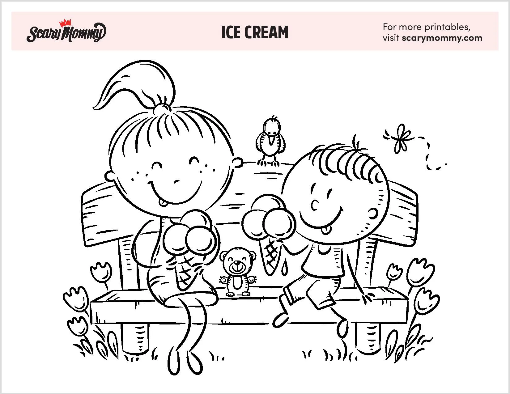 Ice Cream Coloring Pages That’ll Keep The Fam Super-Cool This Season